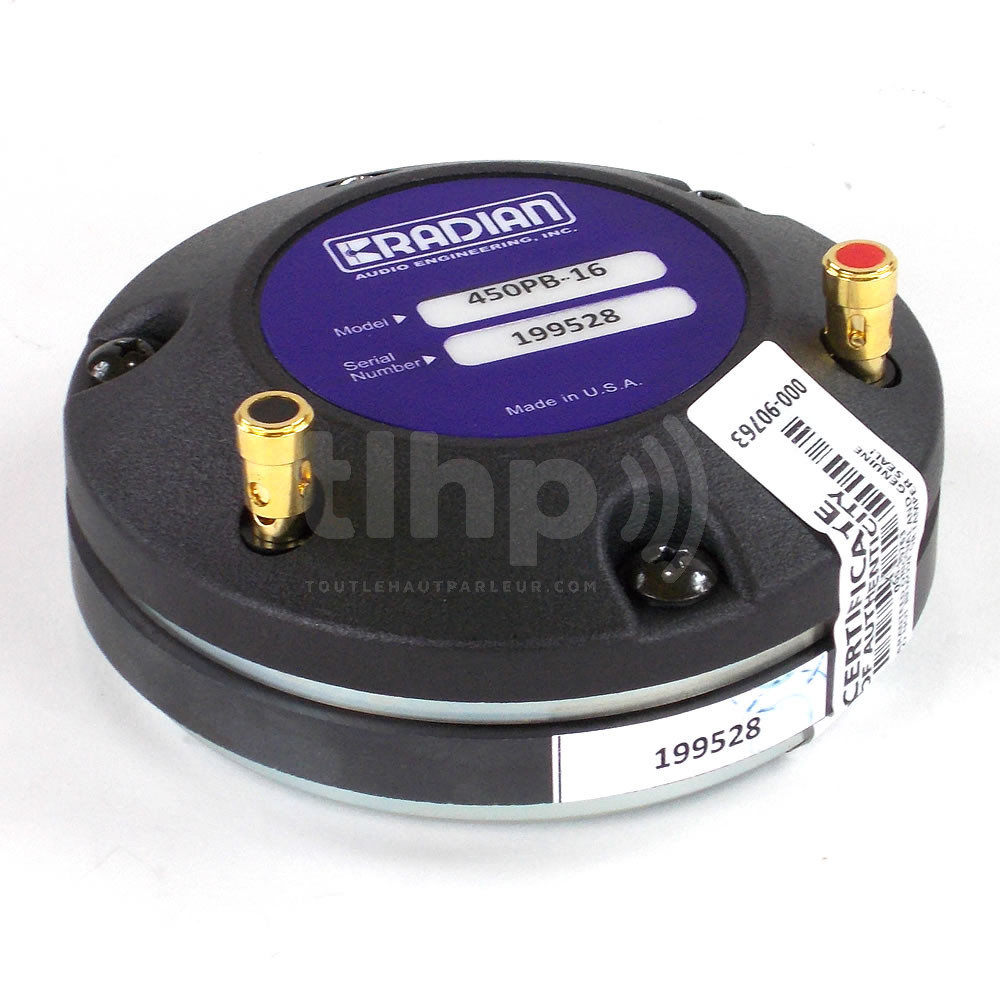 Moteur de compression Radian 450PB, 16 ohm, sortie 1 pouce