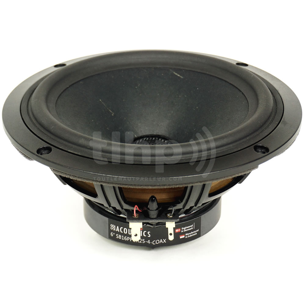 Haut-parleur coaxial SB Acoustics SB16PFCR25-4-COAX, impédance 4+4 ohm ...