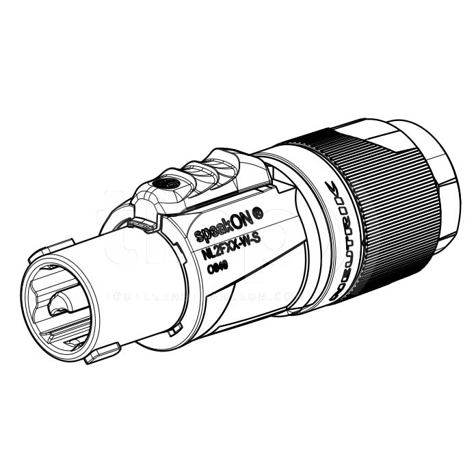 Fiche Neutrik Speakon NL2FXX-W-S, 2 points, femelle, contacts cuivre ...