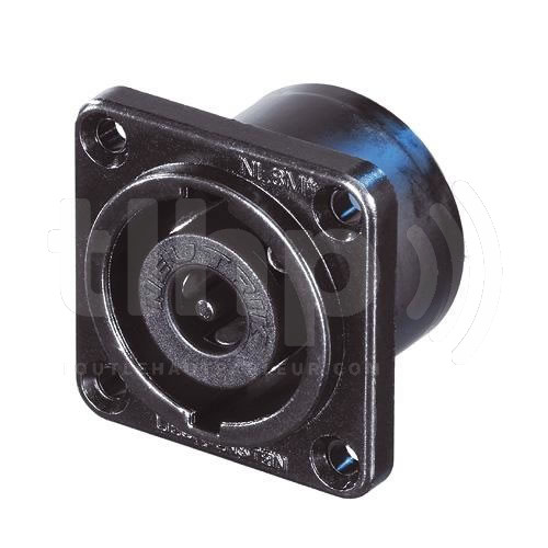 Embase Neutrik Speakon NL8MPR-BAG, 8 points, mâle, façade chrome noir ...