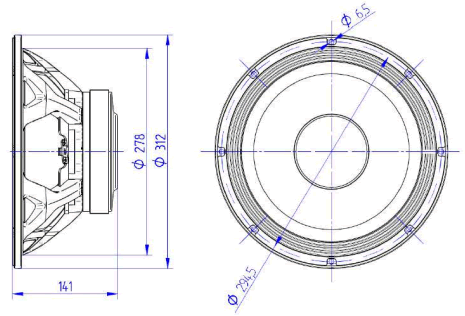 Haut-parleur Beyma 12MC500, 16 ohm, 12 pouce