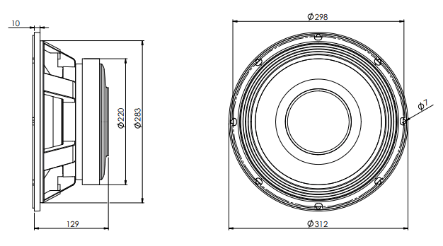 Haut-parleur Beyma 12P80Fe, 8 ohm, 12 pouce