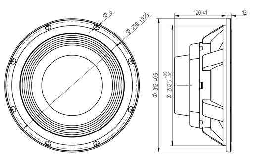 Haut-parleur Beyma 12SW1300Nd, 8 ohm, 12 pouce