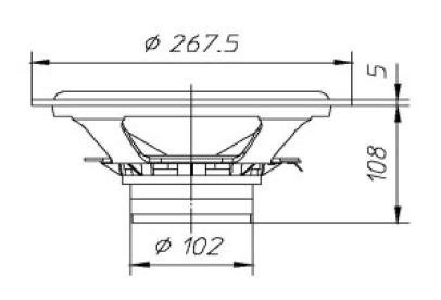 Haut-parleur Ciare HW251N, 8 ohm, 10 pouce