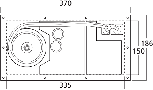 Amplificateur actif subwoofer mono, 200W, Monacor SAM-2